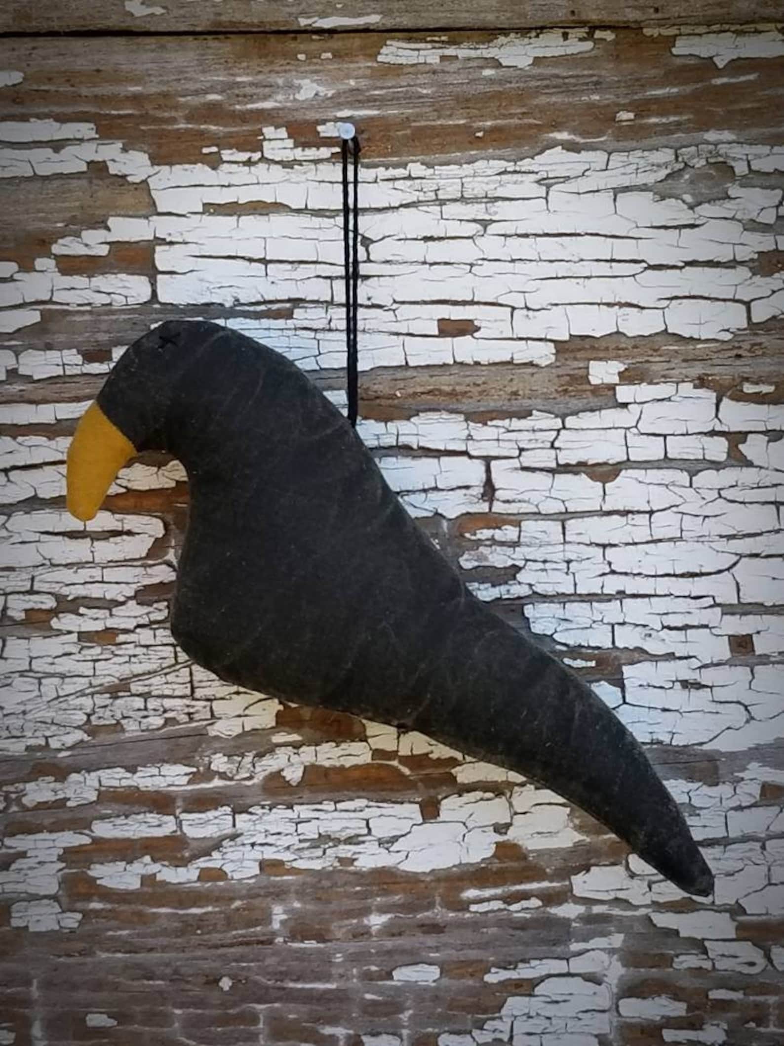 Primitive Crow Ornament Primitive Decor Black Crow - Etsy