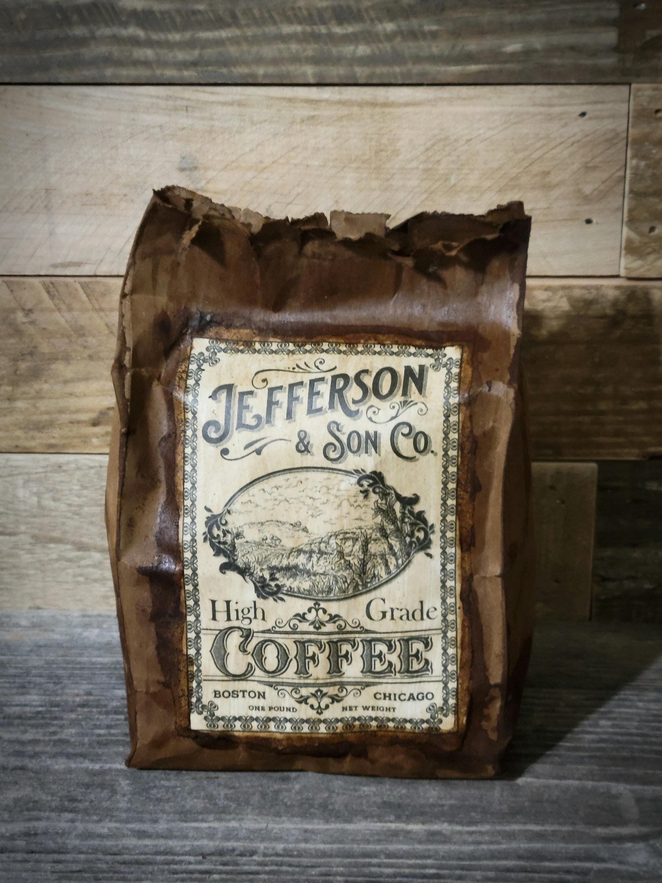 Primitive Coffee Sack ~ Coffee Lovers Decor ~ Pantry Sack ~ Kitchen ...