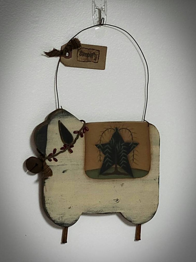 Primitive Sheep Wall Hanging Wooden Sheep Primitive Home - Etsy