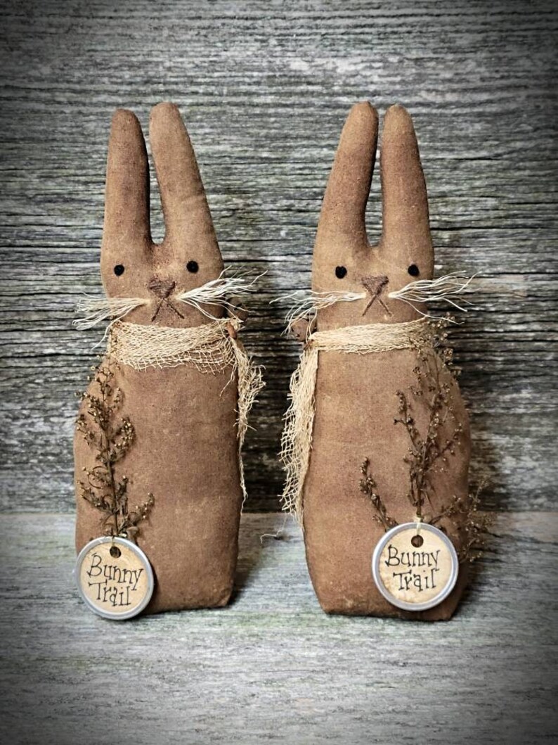 Primitive Bunny Rabbit Doll - Primitive Rabbit - Primitive Bunny ...