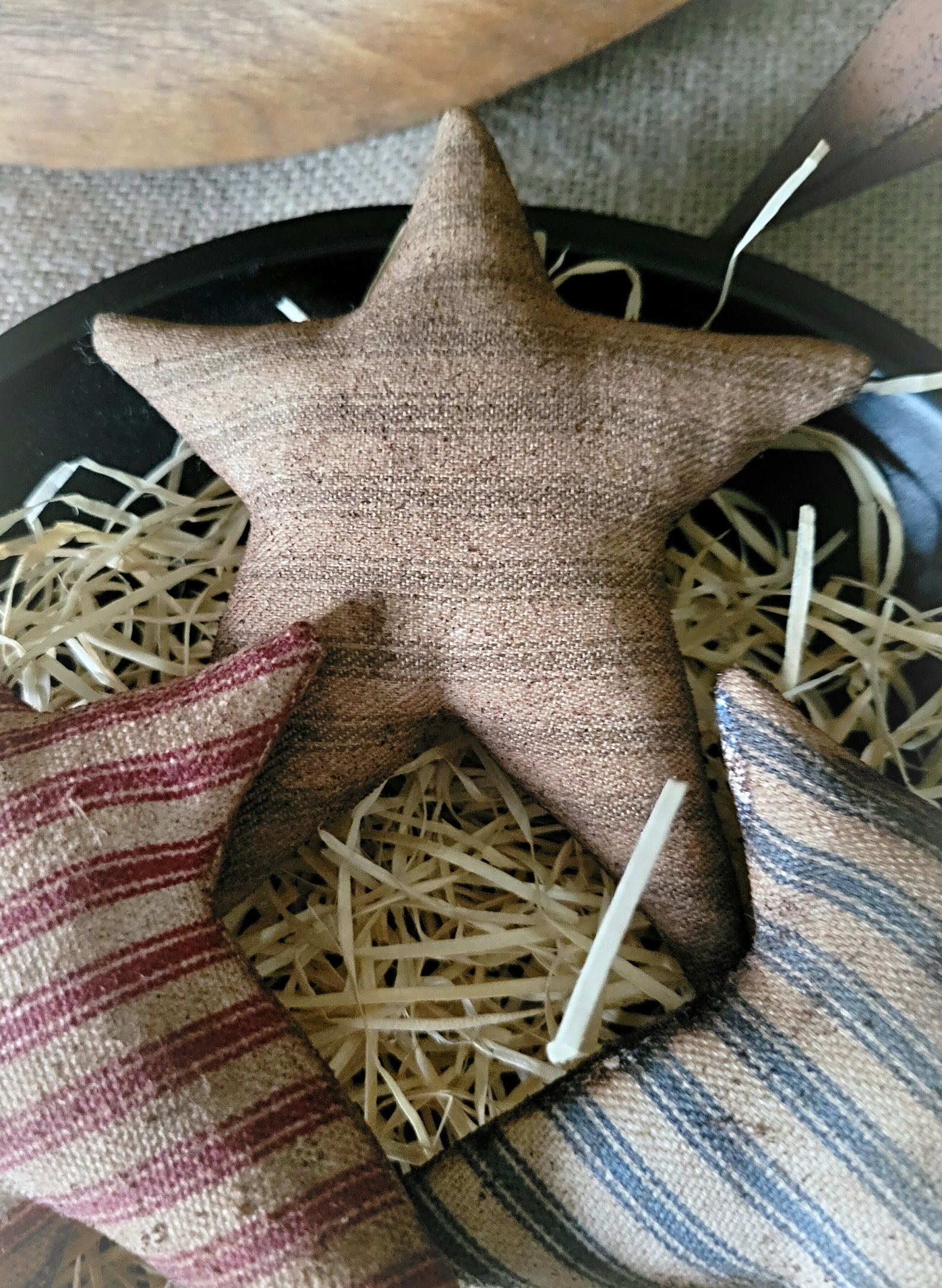 3 Piece Primitive Grungy Red White and Blue Star Bowl Fillers ...