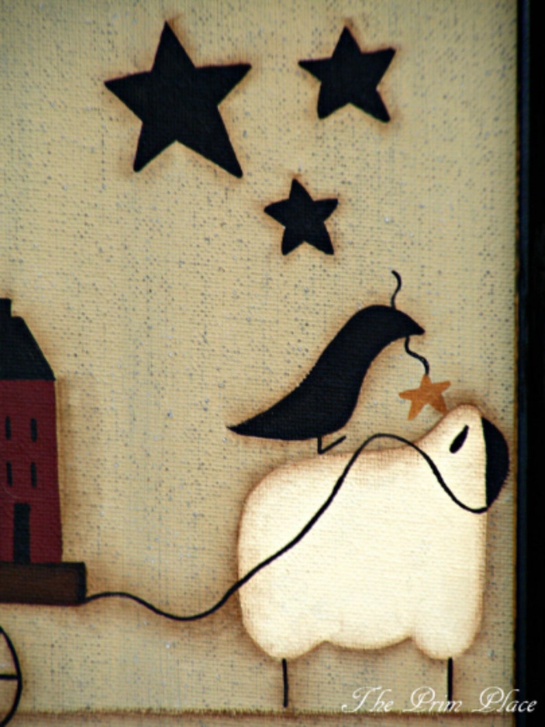 Primitive Painting Folk Art Painting Primitive Art | Etsy