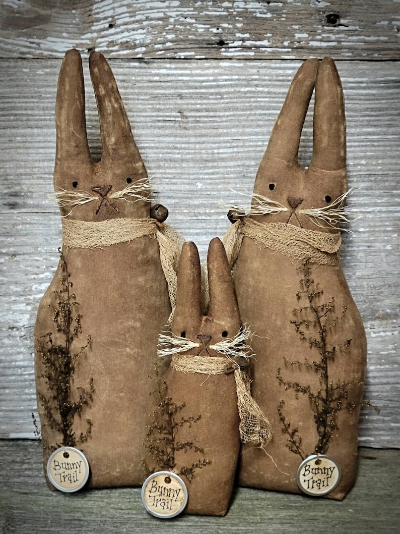 Primitive Bunny Rabbit Doll Primitive Rabbit Primitive - Etsy