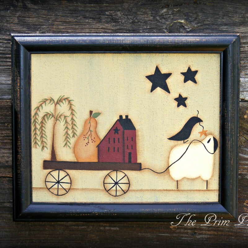Primitive Folk Art Paintings - Etsy