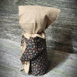 Primitive Prarie Stump Doll Pilgrim Doll Primitive Home Decor Folk Art ...