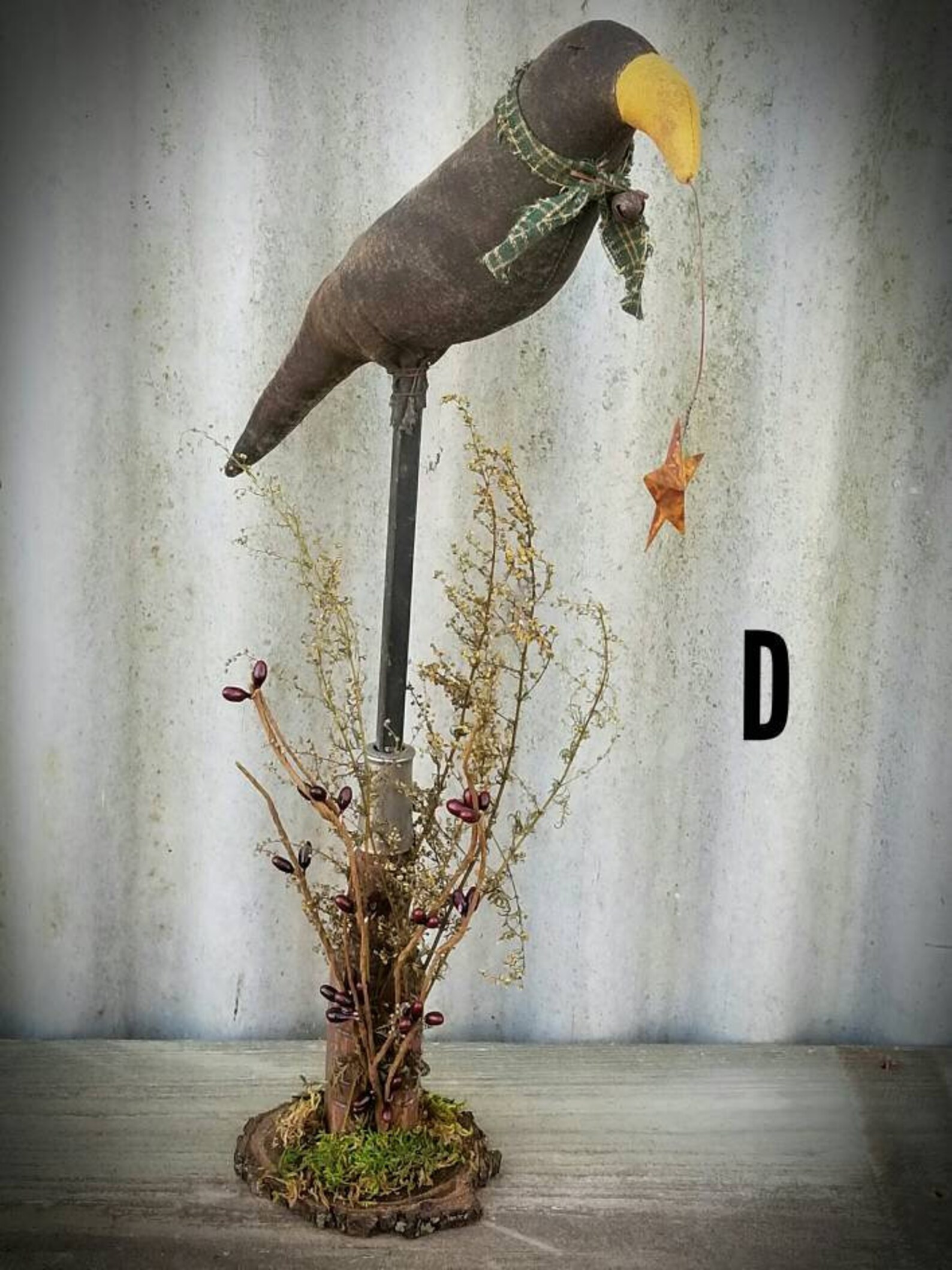 Primitive Crow Decor on Stand Primitive Home Decor Black - Etsy