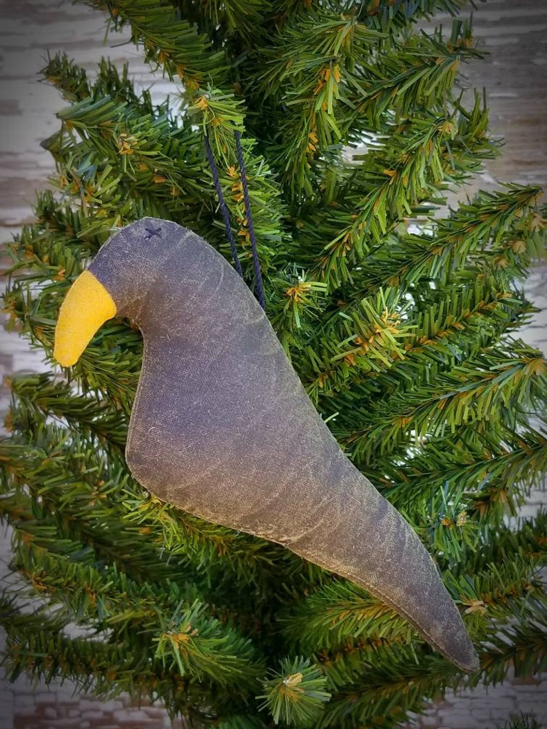 Primitive Crow Ornament Primitive Decor Black Crow | Etsy