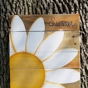 Rustic Summer Sign - Summer Decor ~ Summer Wall Hanging ~ Rustic Daisy ...