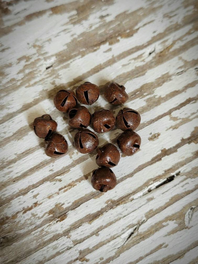 10mm Rusty Jingle Bells Primitive Craft Supply Rustic - Etsy