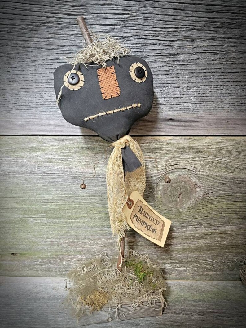 Primitive Haunted Pumpkin Primitive Halloween Decor - Etsy