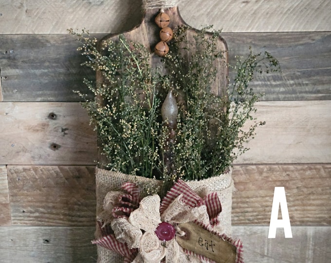 Primitive Wooden Bread Board Decoration Primitive Home Decor Primitive ...