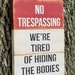 Funny No Trespassing Sign Funny Sign Wooden Sign Warning Sign Rustic ...