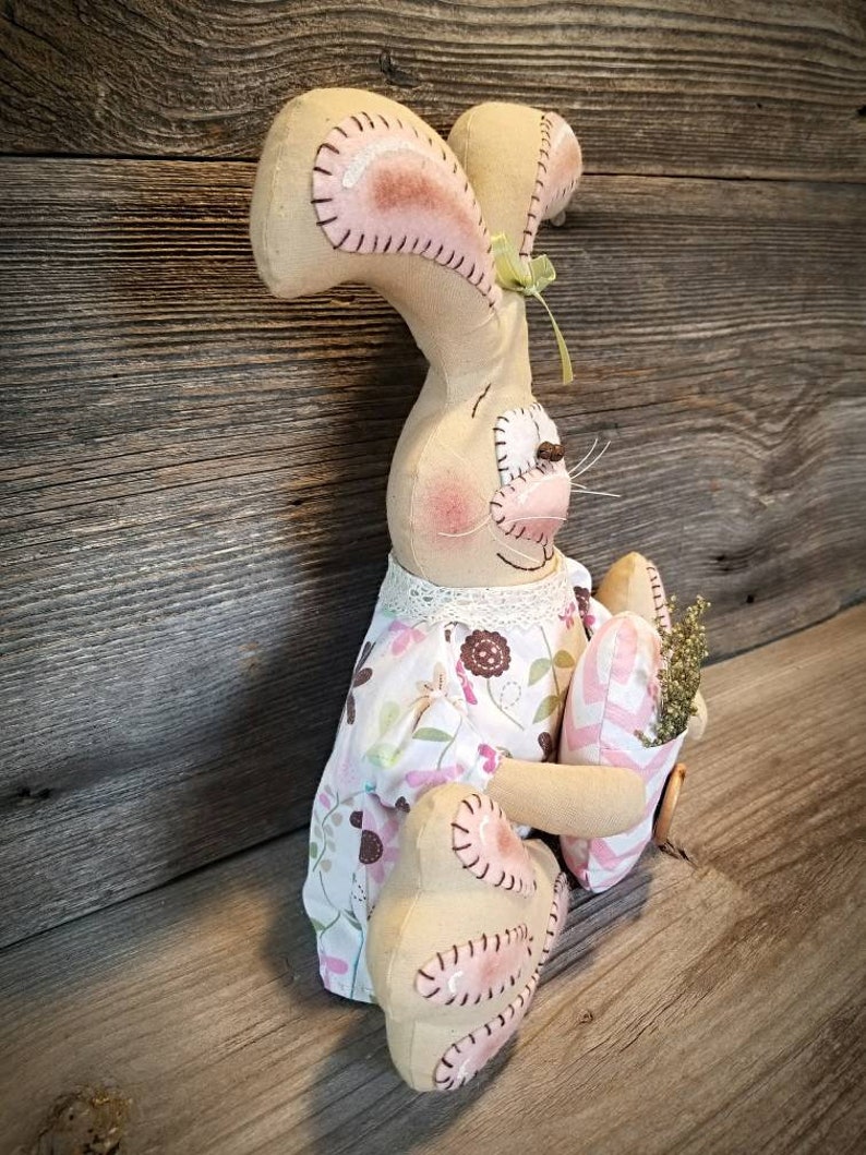 Primitive Handmade Bunny Rabbit Doll Easter Decor Spring - Etsy