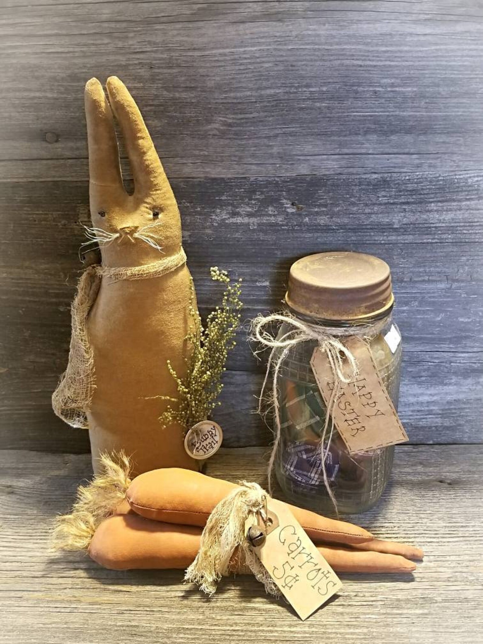 Primitive Carrots Primitive Easter Spring Decor fabric | Etsy