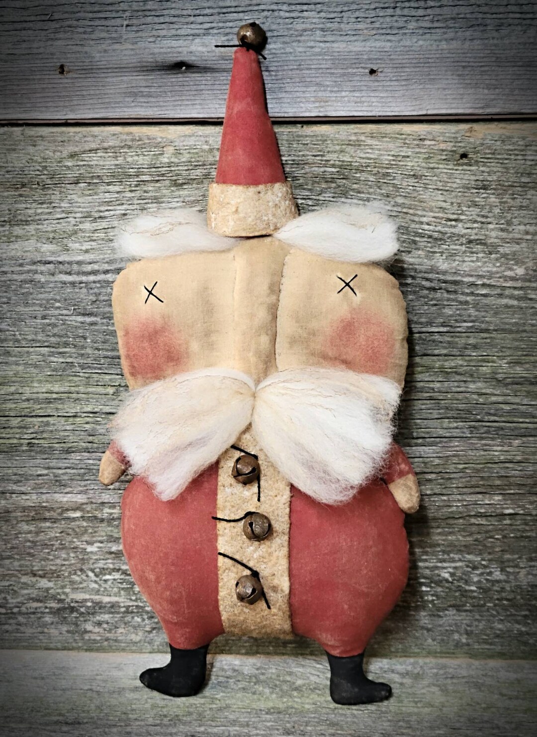 Primitive Santa Doll ~ Primitive Christmas Decor ~ Santa Claus ~ Folk ...