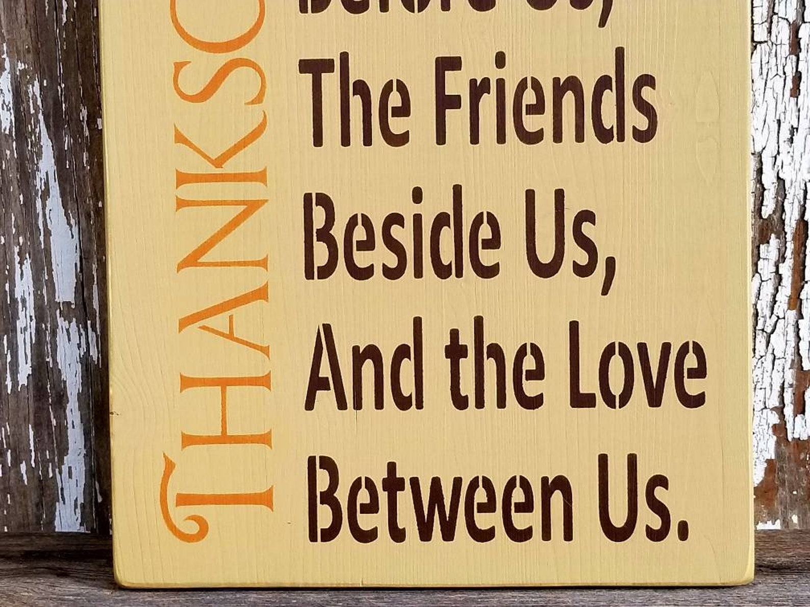 Large Thanksgiving Sign Fall Sign Thanksgiving Decor | Etsy