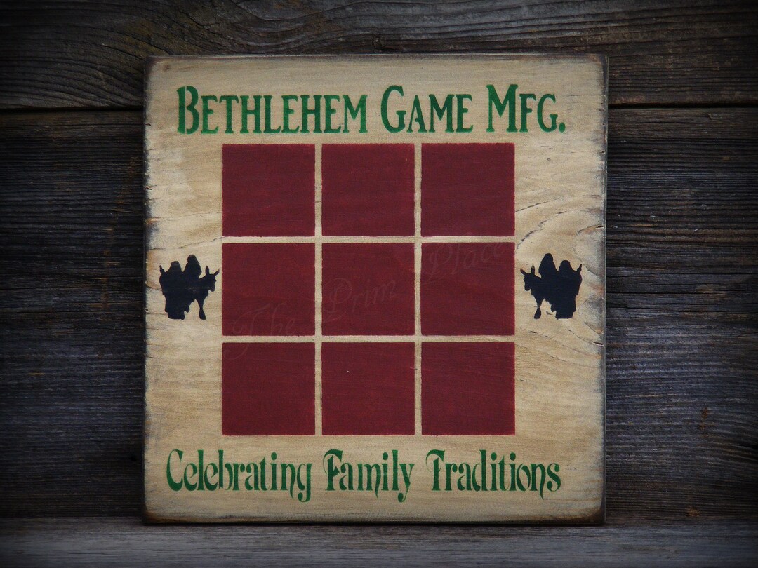 Primitive Christmas Gameboard Sign ~ Primitive Decor ~ Christmas Decor ...