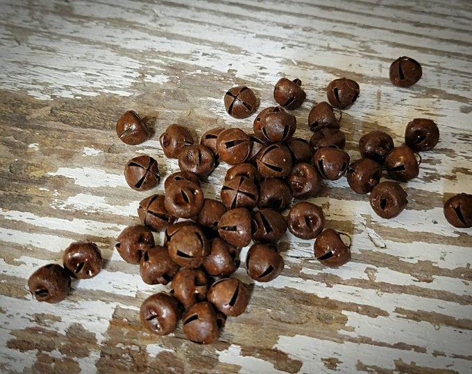 10mm Rusty Jingle Bells ~ Primitive Craft Supply ~ Rustic Farmhouse ...