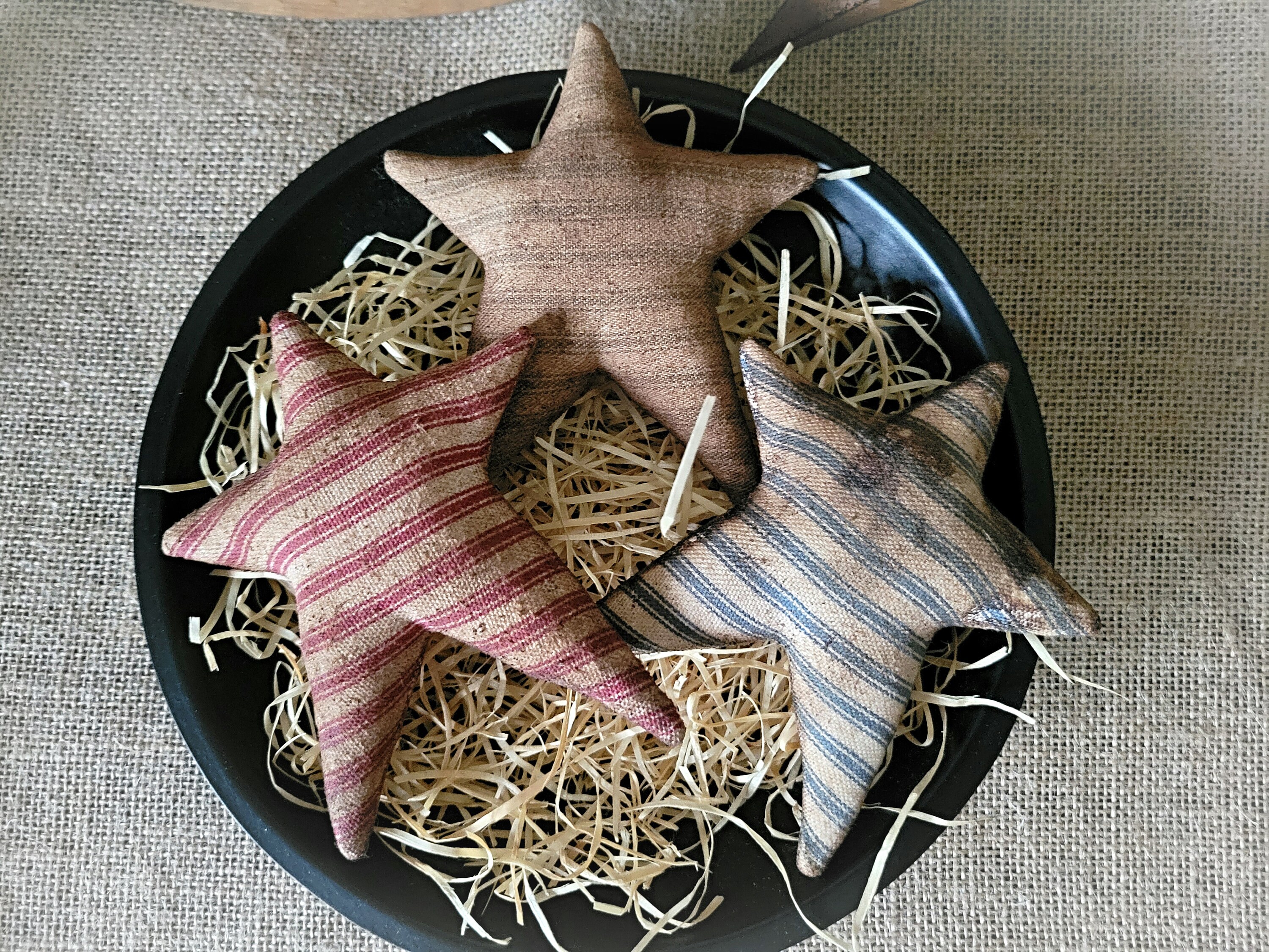 3 Piece Primitive Grungy Red White and Blue Star Bowl Fillers ...