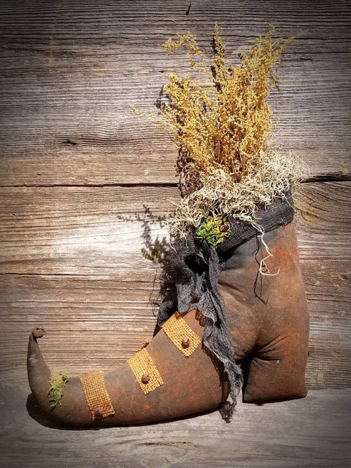 Primitive Witches Boot Primitive Halloween Primitive Witch | Etsy