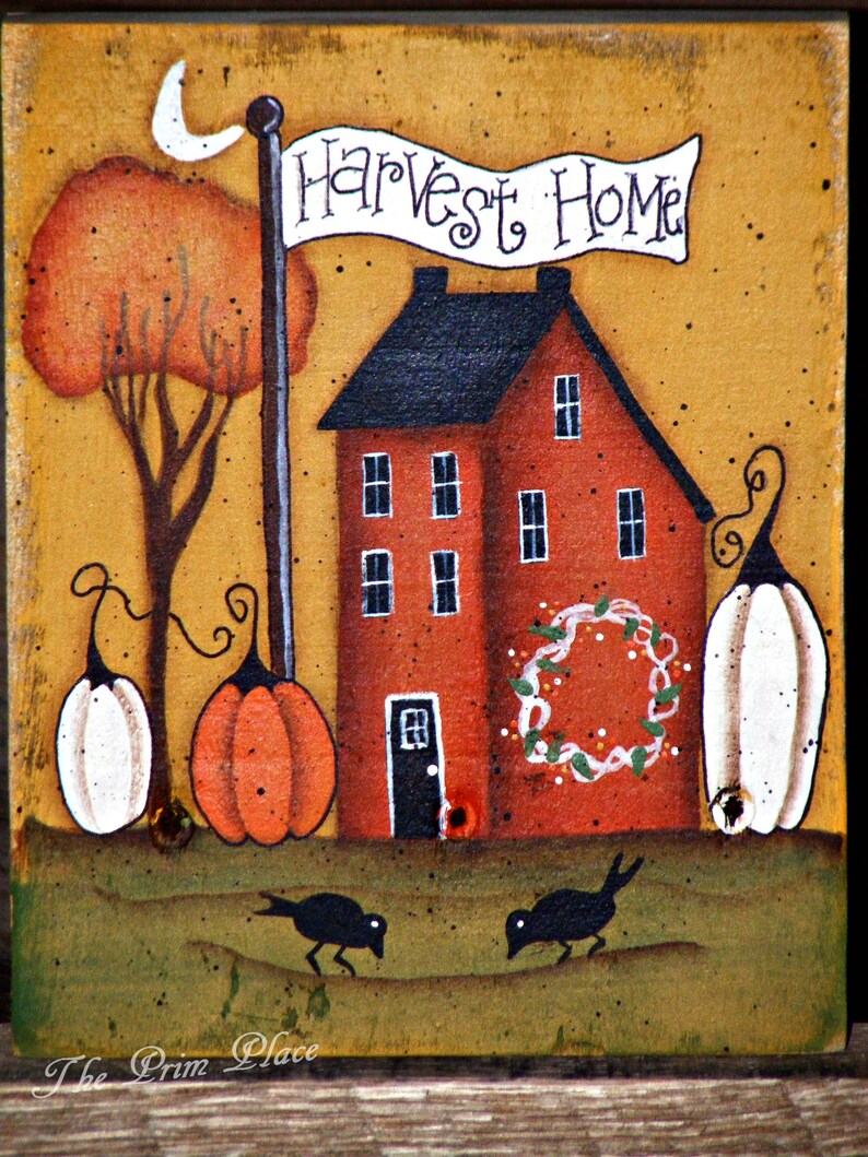 Primitive Hand Painted Fall Table Sitter Fall Decor Autumn - Etsy