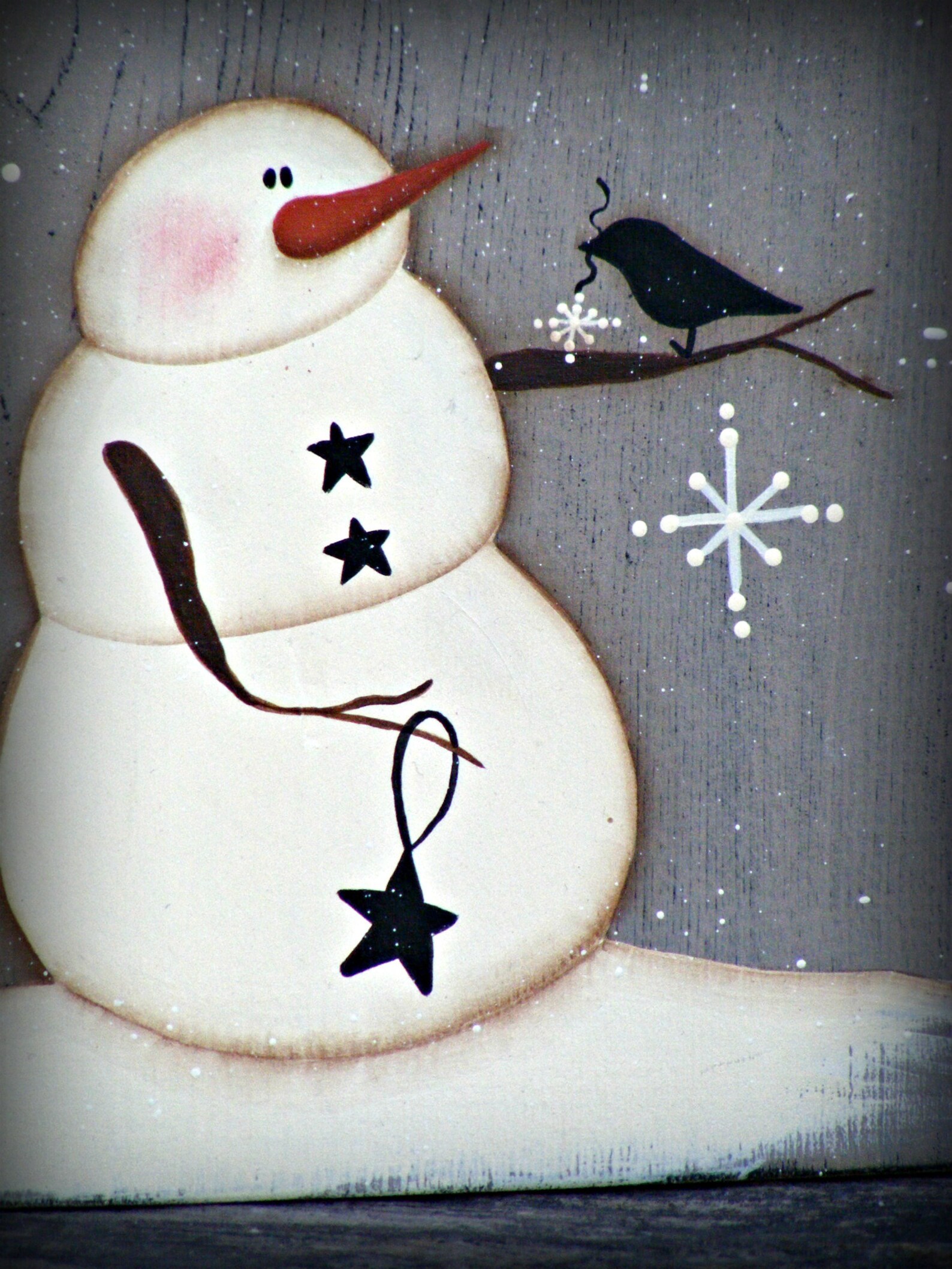 Primitive Snowman Decor Snowman Table Sitter Primitive - Etsy