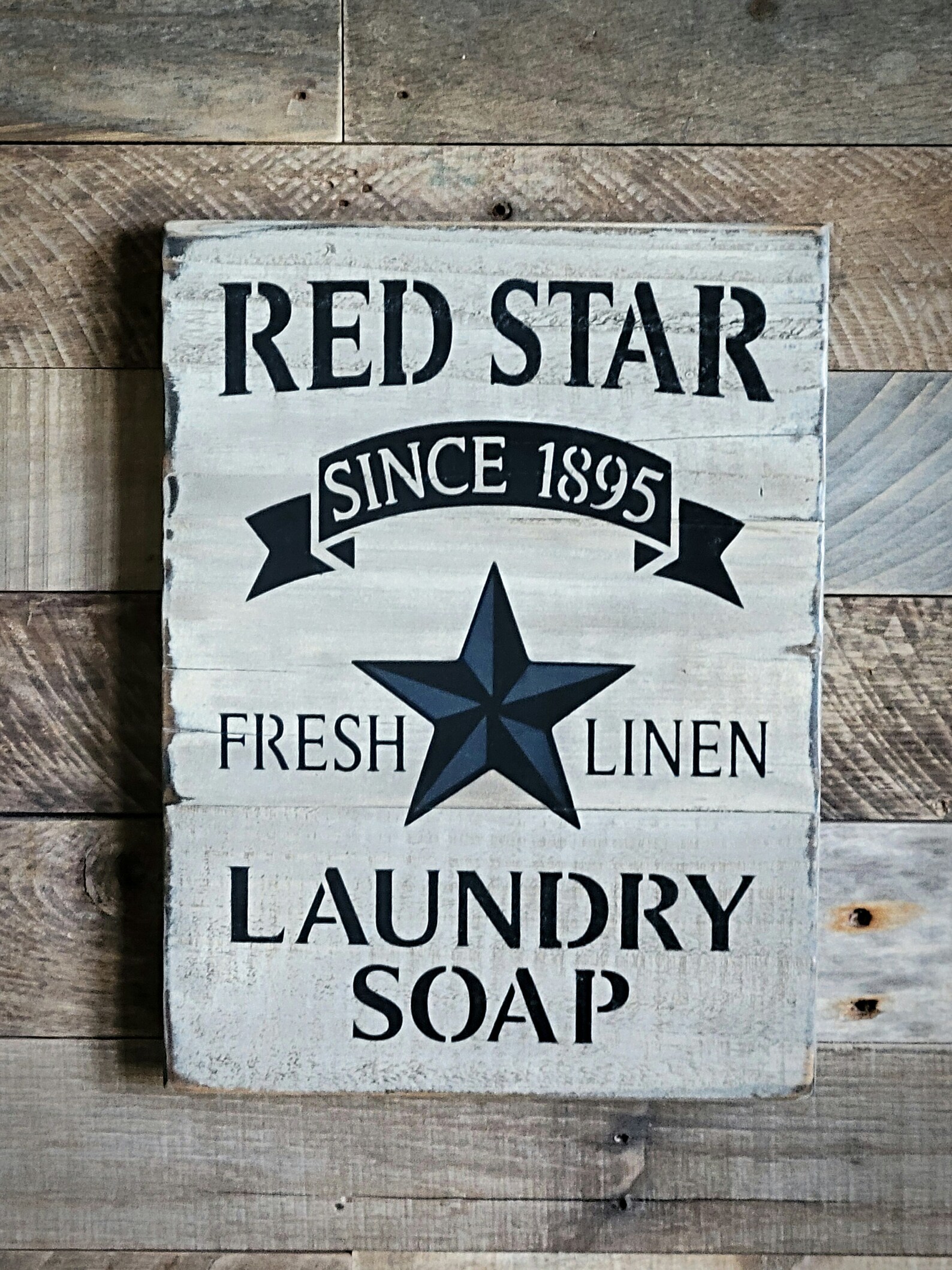 Primitive Laundry Soap Sign ~ Red Star Laundry Soap Sign ~ Primitive ...