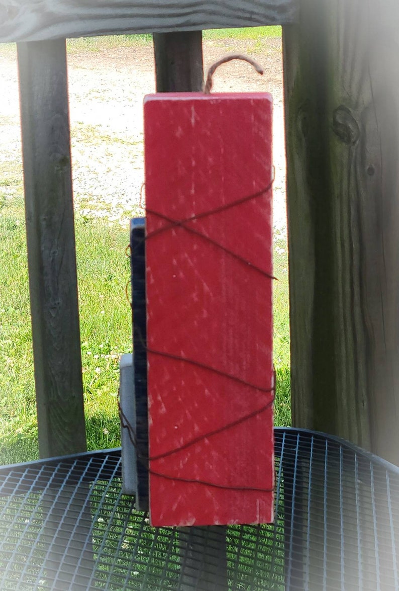 Rustic Primitive Wooden Fireworks Table Decor - Fourth of July Decor ...