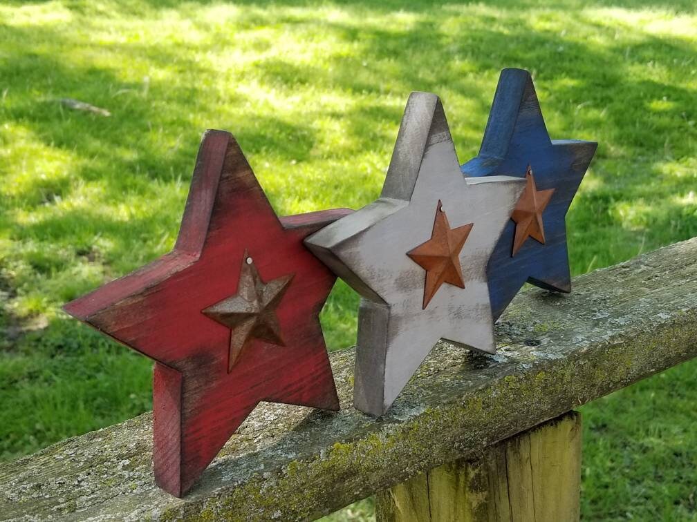 Primitive Stars Table Sitter Primitive Americana Primitive | Etsy