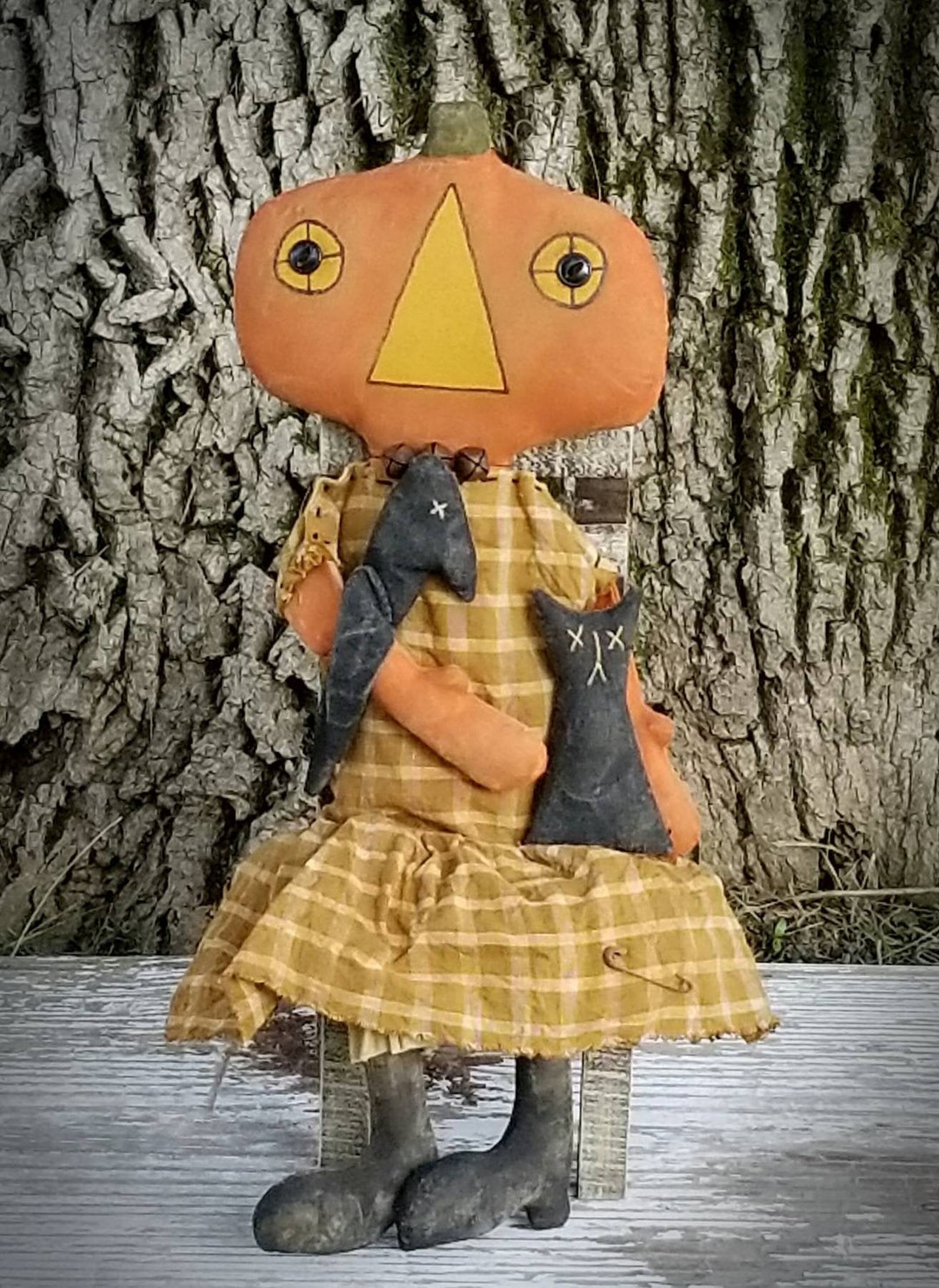 Primitive Pumpkin Doll ~ Primitive Doll ~ Primitive Fall ~ Fall Decor ...