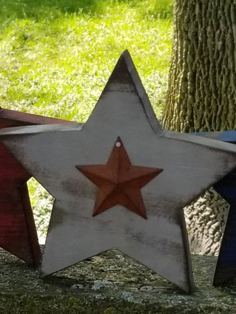 Primitive Stars Table Sitter Primitive Americana Primitive | Etsy