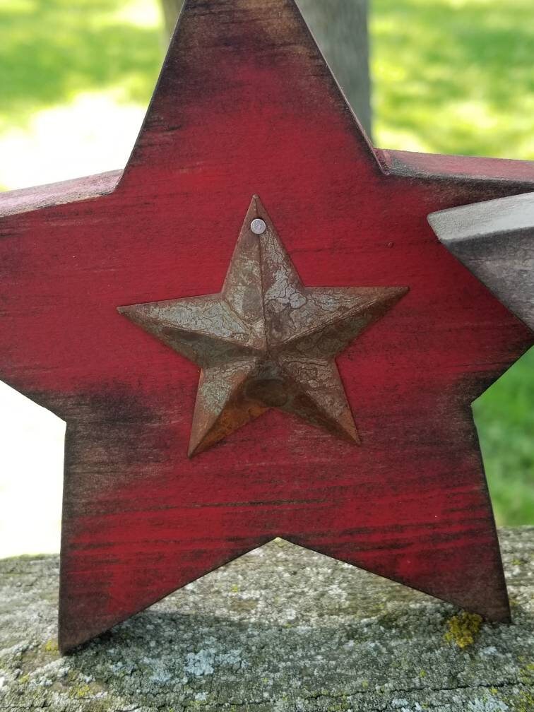 Primitive Stars Table Sitter Primitive Americana Primitive | Etsy