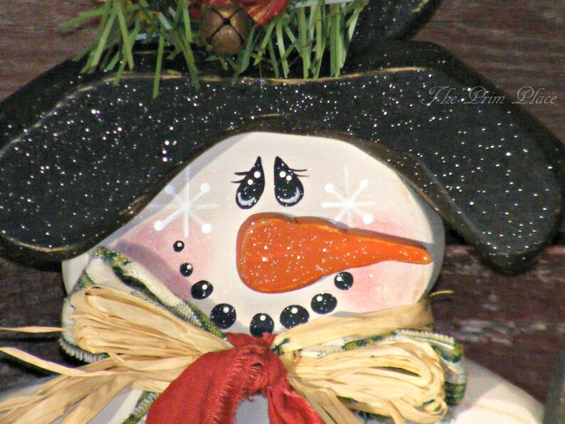 Primitive Wooden Snowman Snowman Decor Primitive Christmas | Etsy
