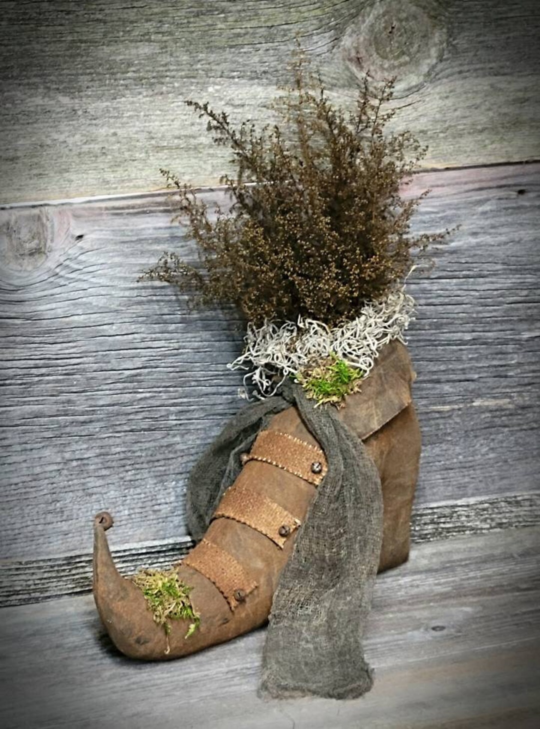 Primitive Witches Boot ~ Primitive Halloween ~ Primitive Witch Boot ...