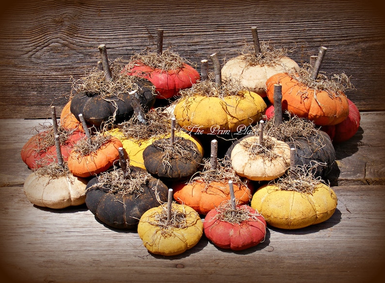 Primitive Pumpkins Fall Decor Autumn Decor Primitive - Etsy