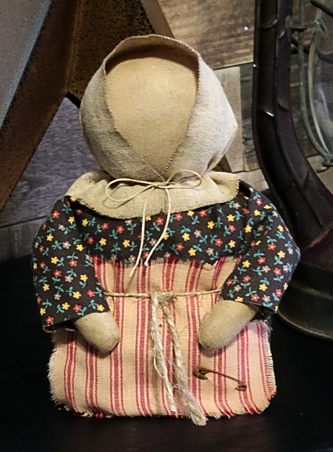 Primitive Prarie Stump Doll - Pilgrim Doll - Primitive Home Decor ...