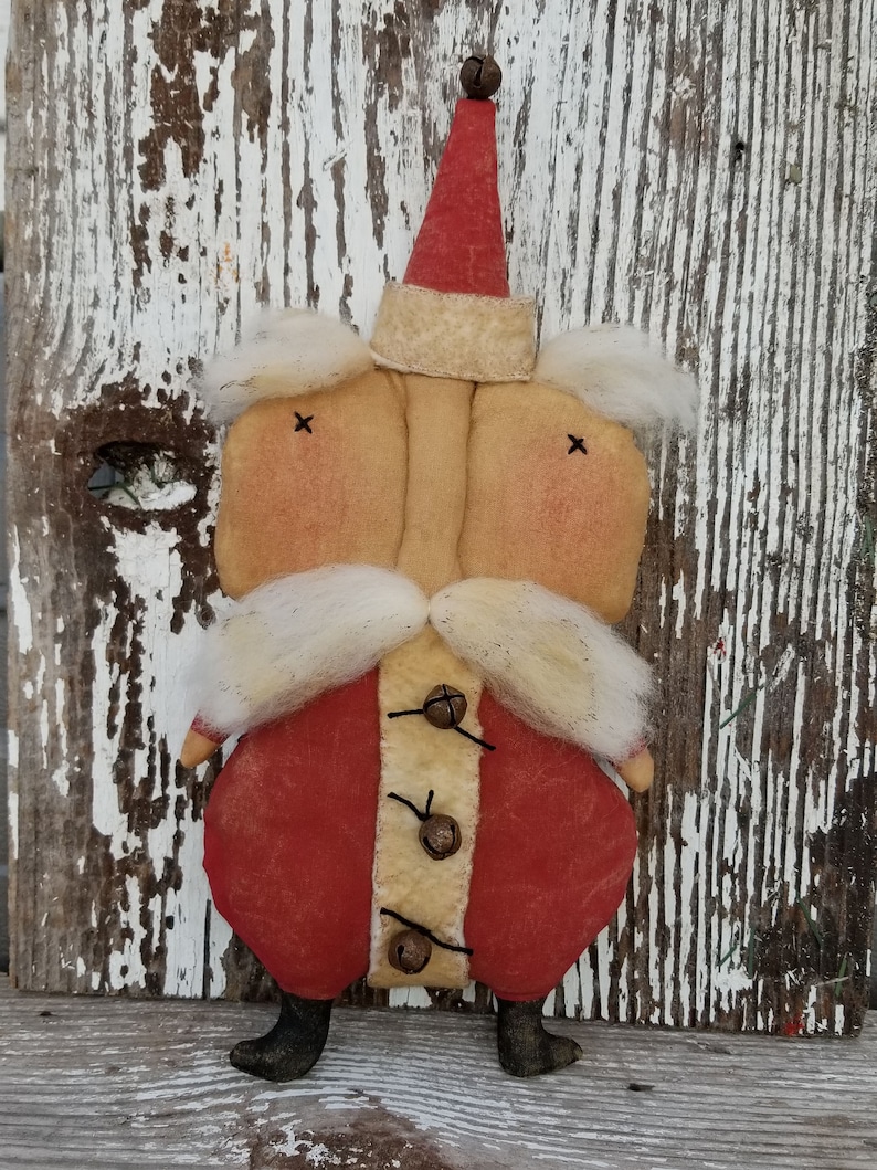 Primitive Santa Doll Primitive Christmas Decor Santa | Etsy