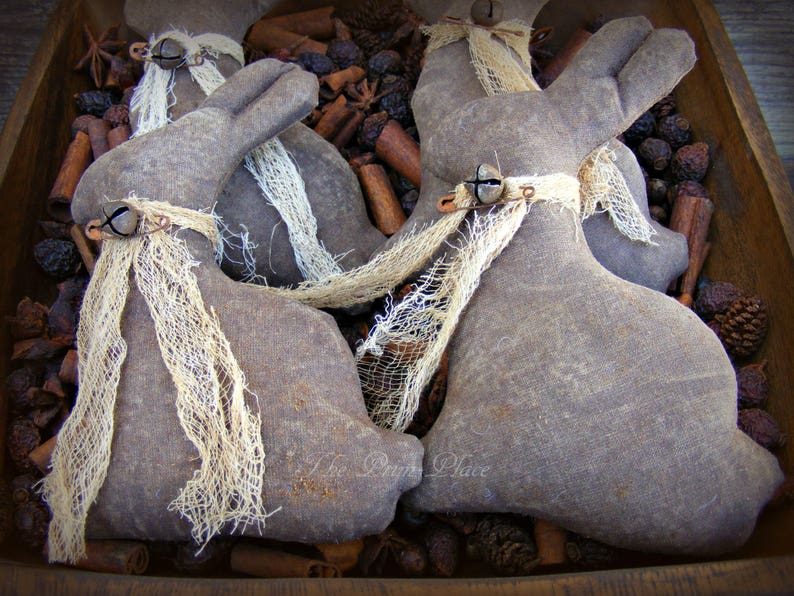 Primitive Easter Bowl Fillers ~ Chocolate Bunny ~ Easter Decor ~ Easter ...