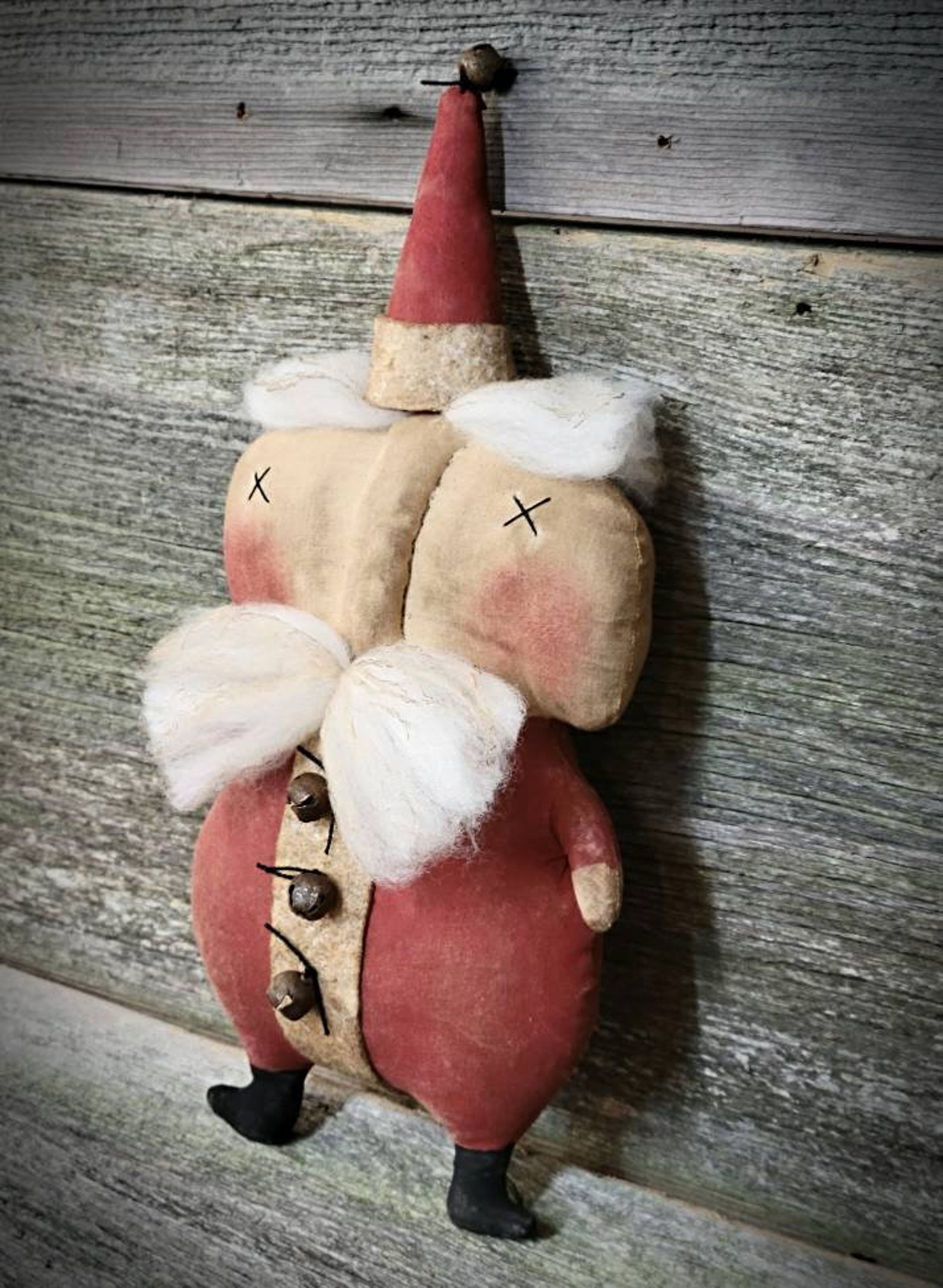 Primitive Santa Doll ~ Primitive Christmas Decor ~ Santa Claus ~ Folk ...