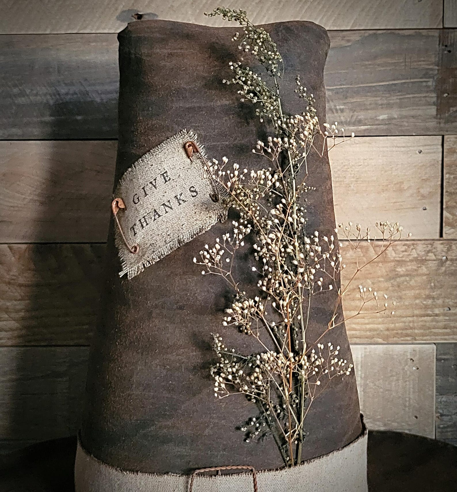 12" Primitive Pilgrim Hat Table Sitter ~ Thanksgiving Decor ~ Fall ...