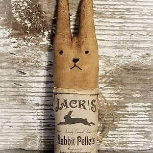 Primitive Bunny Rabbit Doll - Primitive Rabbit - Primitive Bunny ...