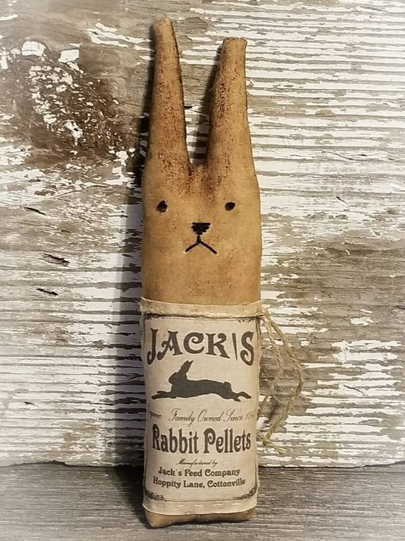 Primitive Bunny Rabbit Doll Primitive Rabbit Primitive - Etsy