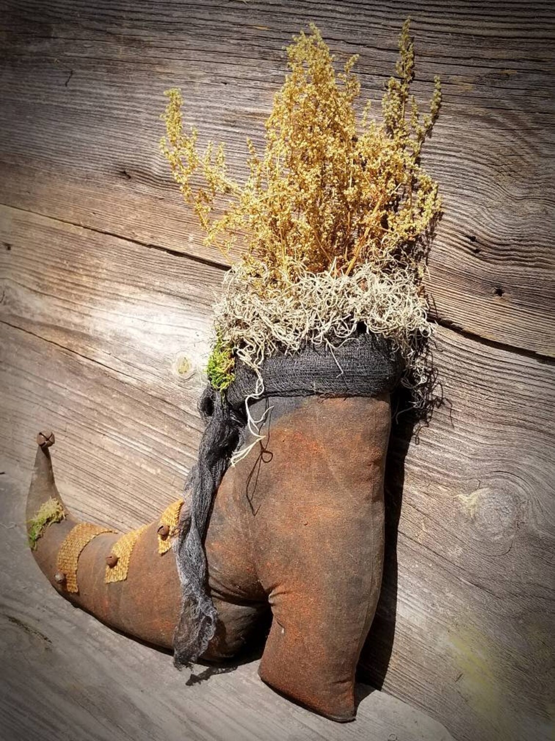 Primitive Witches Boot Primitive Halloween Primitive Witch | Etsy