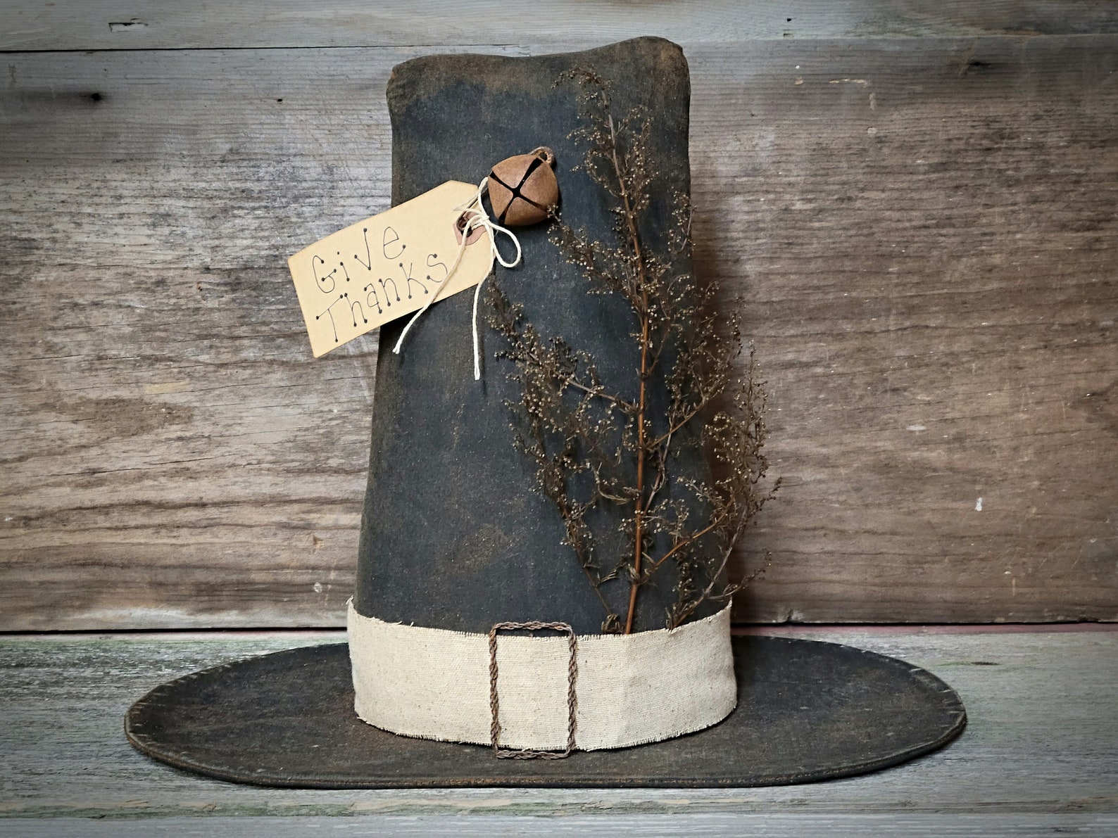 12 Primitive Pilgrim Hat Table Sitter Thanksgiving Decor Fall Decor ...
