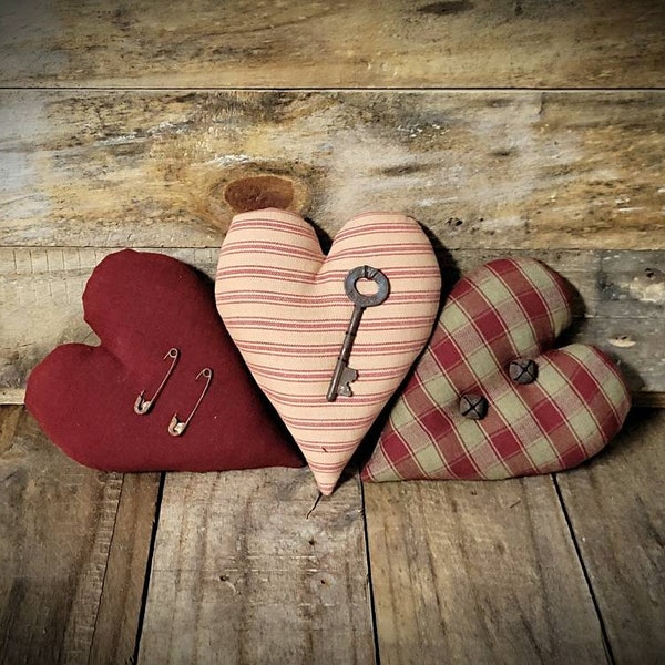 Primitive Hearts - Etsy