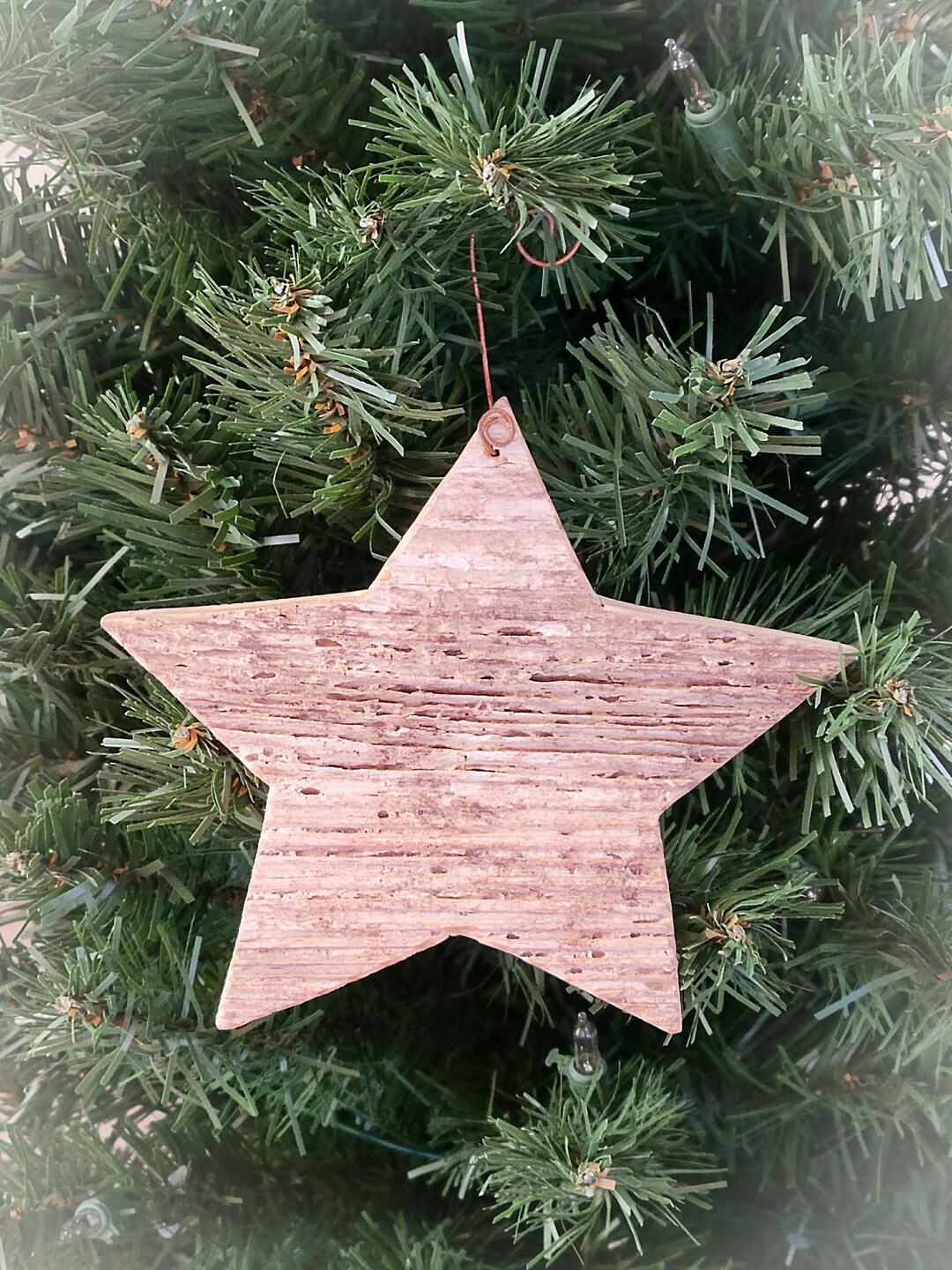 Rustic Reclaimed Wood Star Ornament - Primitive Star Ornament ...