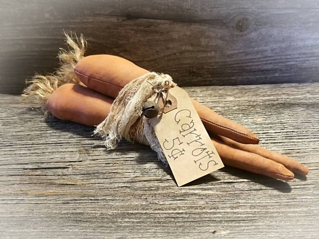 Primitive Carrots ~ Primitive Easter ~ Spring Decor ~fabric Carrots ...