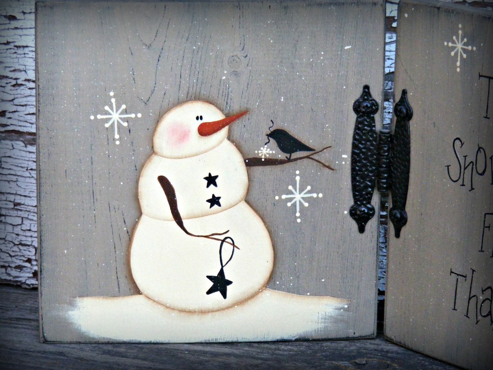 Primitive Snowman Decor Snowman Table Sitter Primitive - Etsy