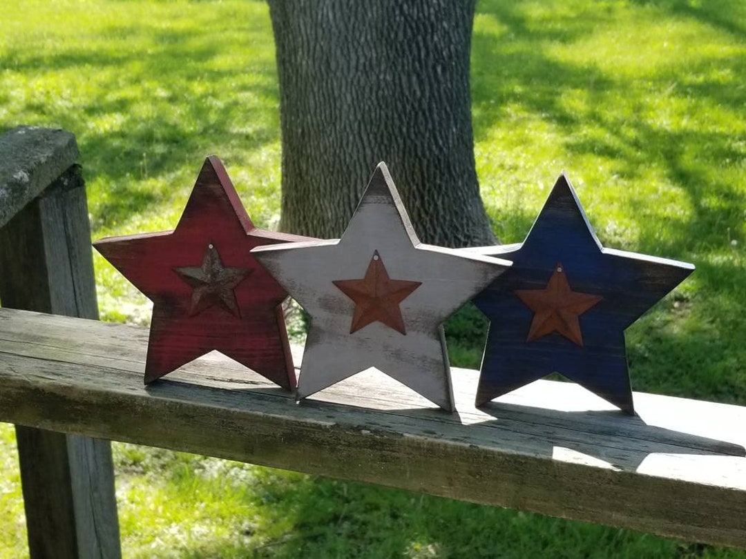 Primitive Stars Table Sitter ~ Primitive Americana ~ Primitive Decor ...