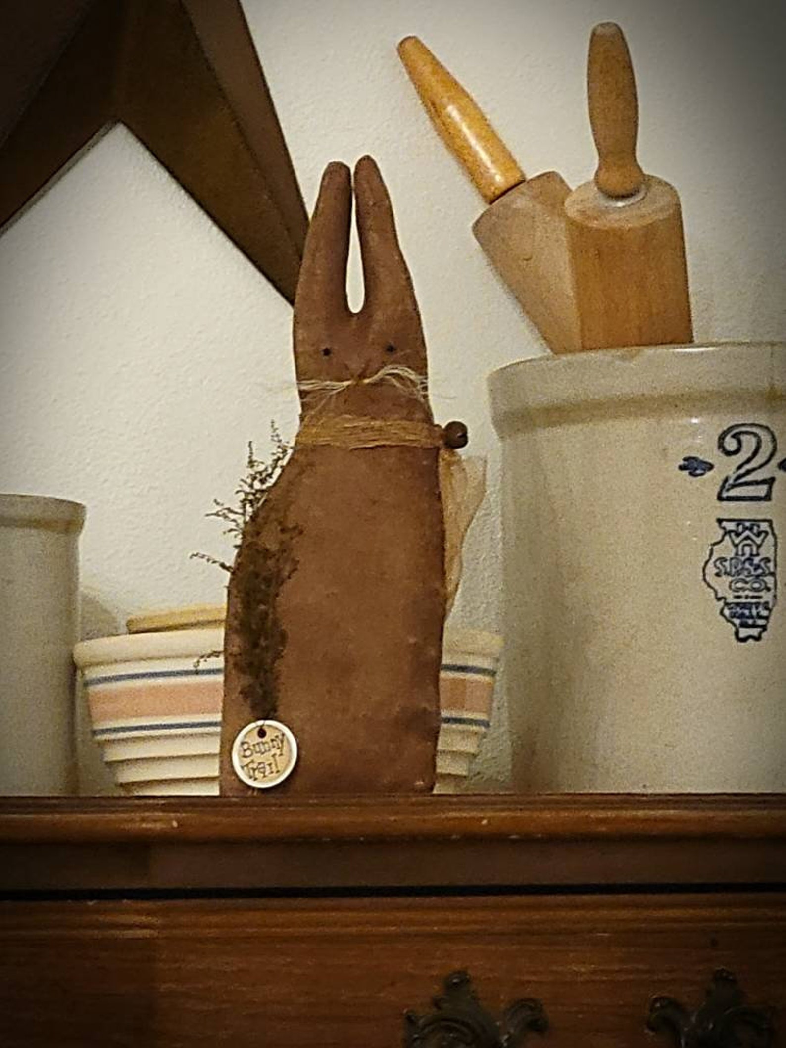 Primitive Bunny Rabbit Doll Primitive Rabbit Primitive - Etsy